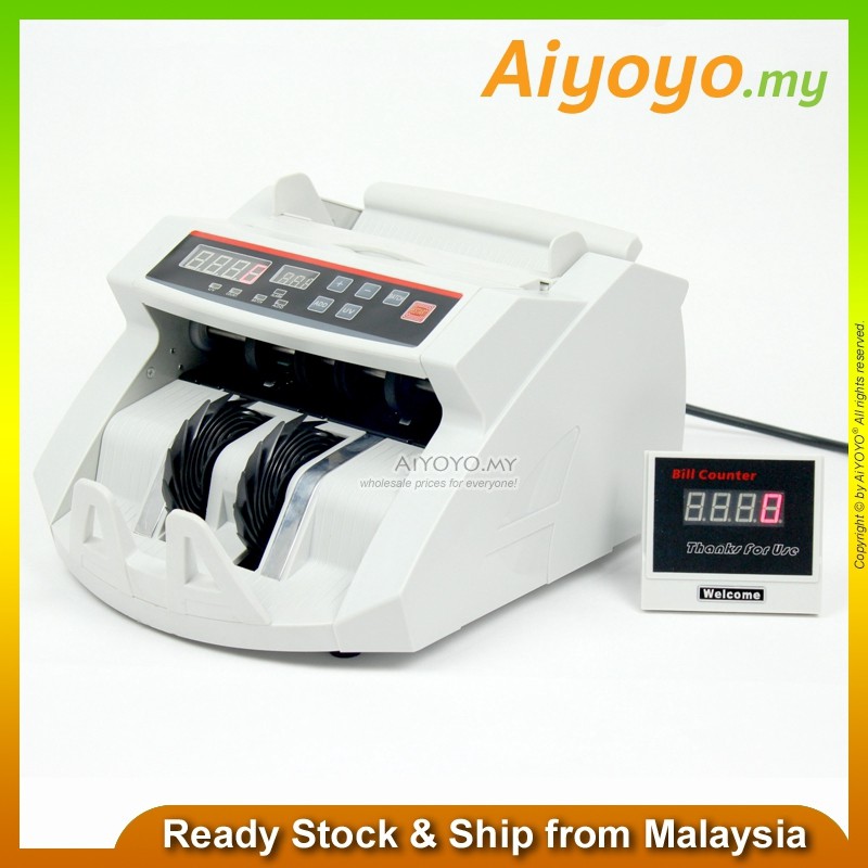 Banker Cash Money Notes Counter Count Bill Machine Bank Ringgit UV 3Pin ...