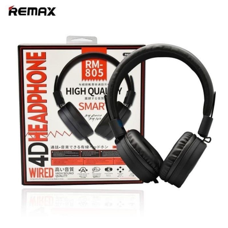 REMAX RM-805 3.5MM WIRED MUSIC STEREO FOLDABLE 4D HEADPHONE OVER-EAR ...