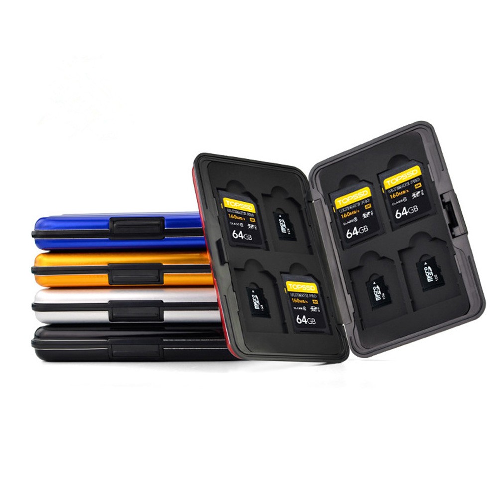 Memory Card Case 16 Slots (8+8) For Micro SD SD/ SDHC/ SDXC Card ...