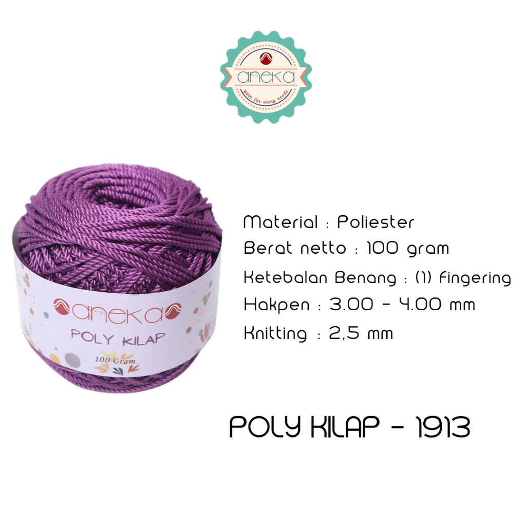 POLI Premium Polyester/ Polyester Knitting Yarn/Poly Color Glossy ...