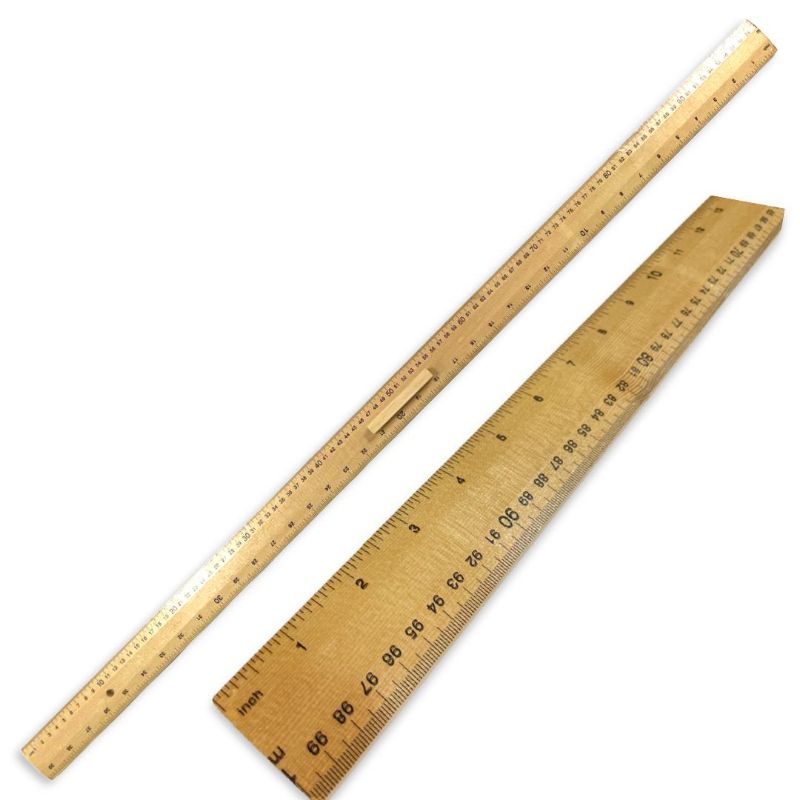 JOO HUAT Teacher Wooden Ruler 100cm 1meter with handle Pembaris Kayu Cikgu Sekolah STEEL RULER ...