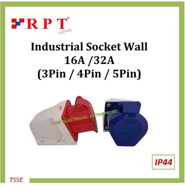Industrial Wall Socket 16A / 32A 3pin /4pin/5pin IP44 | Shopee Malaysia