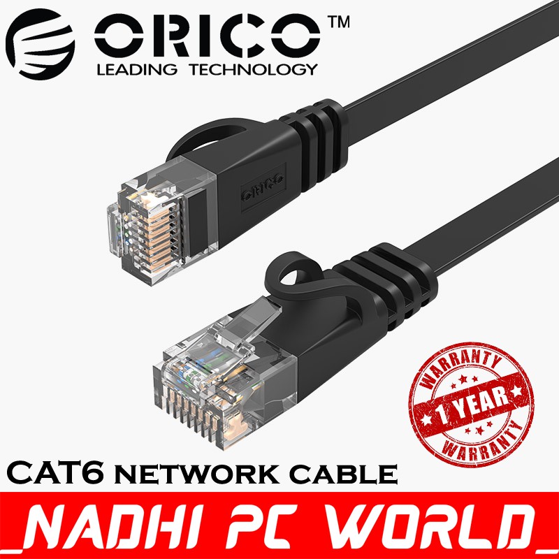 ORICO High Quality CAT6 Flat Ethernet LAN Cable (1M | 2M | 3M | 5M | 8M | 10M | 15M | 20M | 30M ...