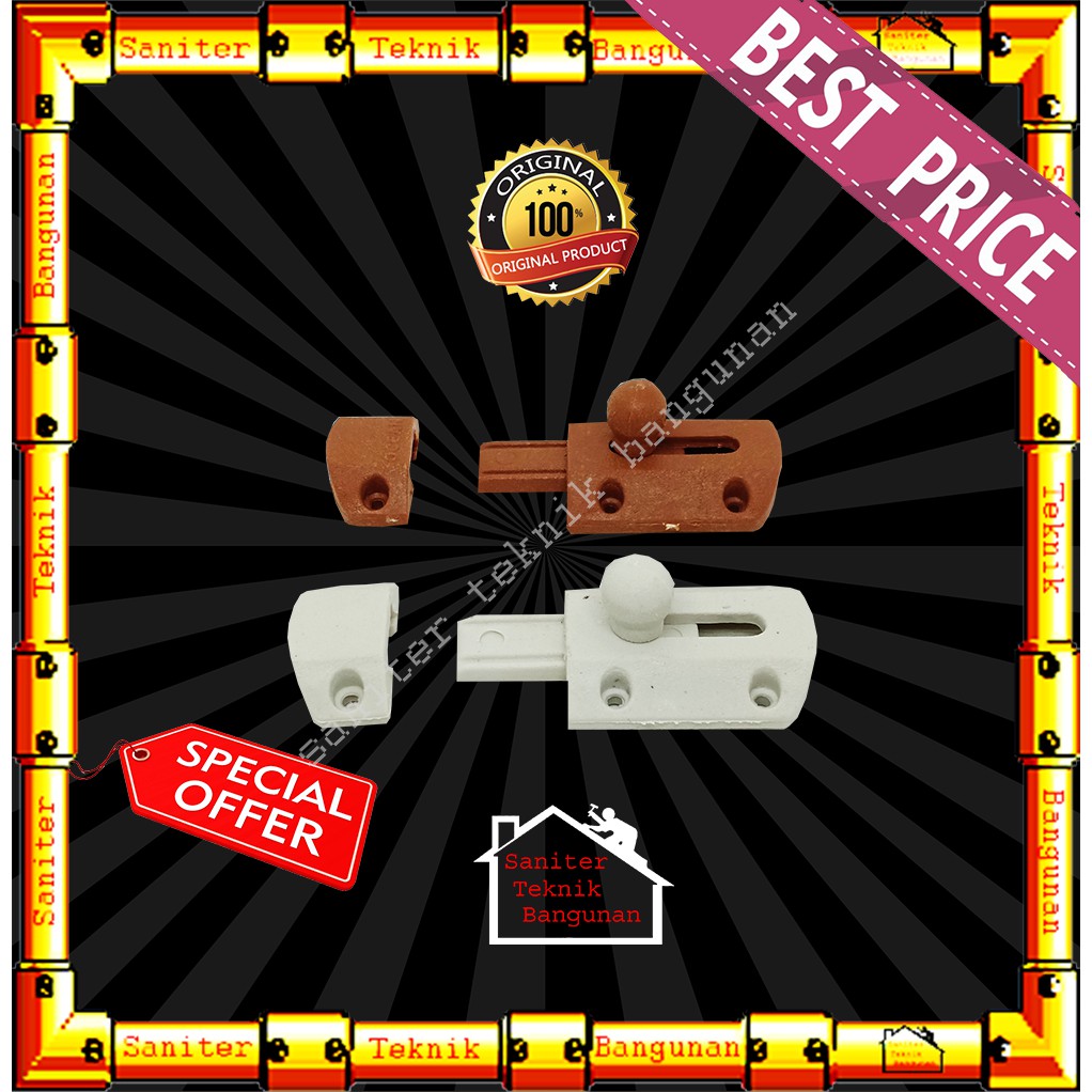 Pvc WC Door Latch-Bathroom Door Lock-Slot Door Lock | Shopee Malaysia