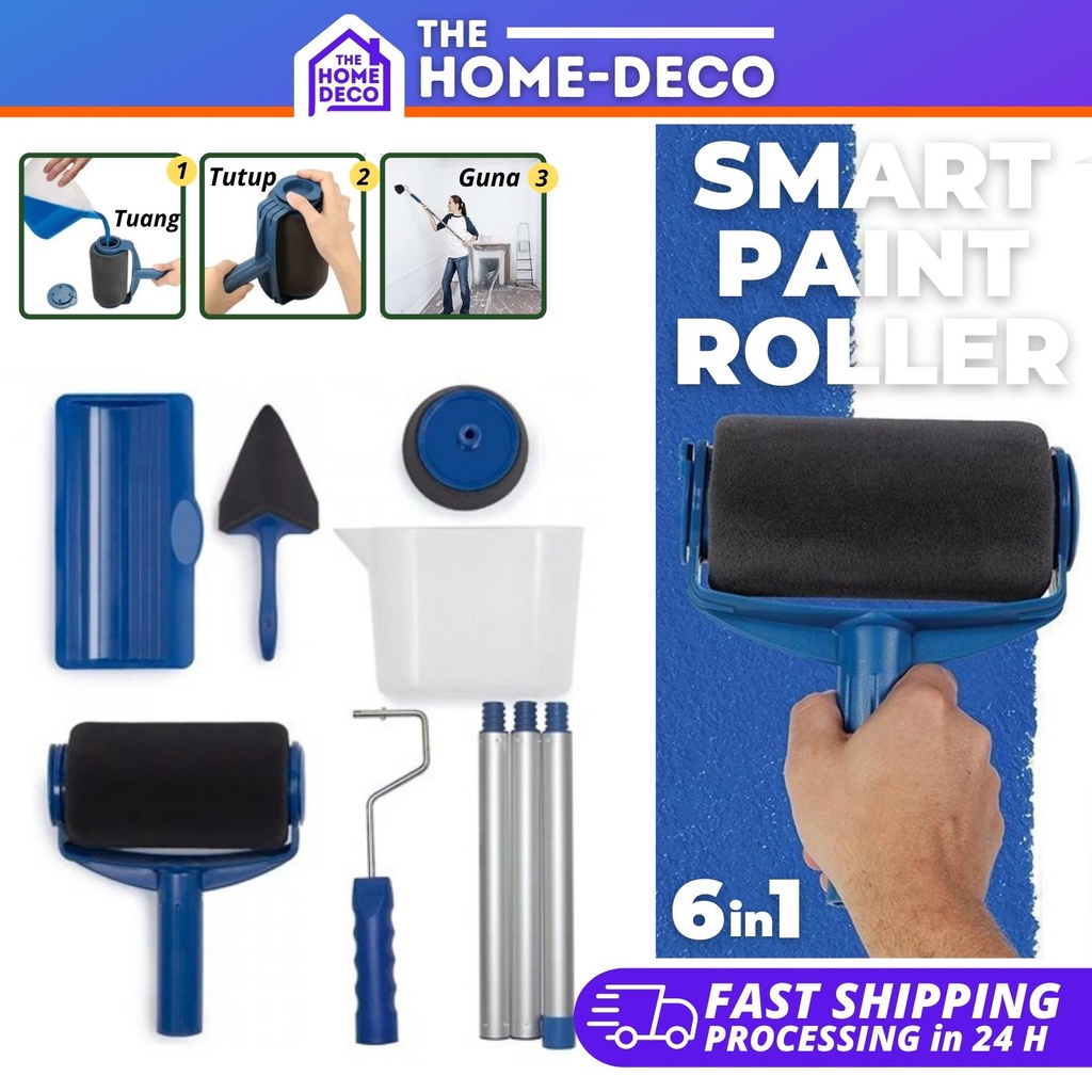 Smart Paint Roller DIY Painting Brush Tool Painting Accessories Alat ...