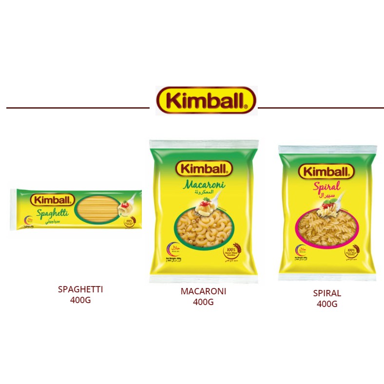 KIMBALL Spaghetti / Macaroni / Spiral 400g | Shopee Malaysia