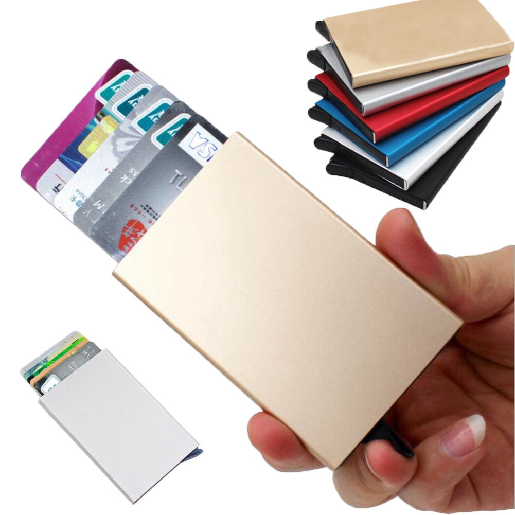 Aluminum Card Holder RFID Credit Card Holder Automatic Pop-up Bank Card ...