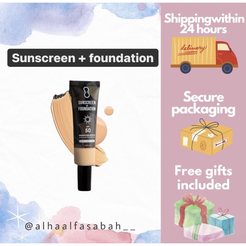(READYSTOCK) Sunscreen + Foundation Alha Alfa Cosmetic Makeup Skincare ...