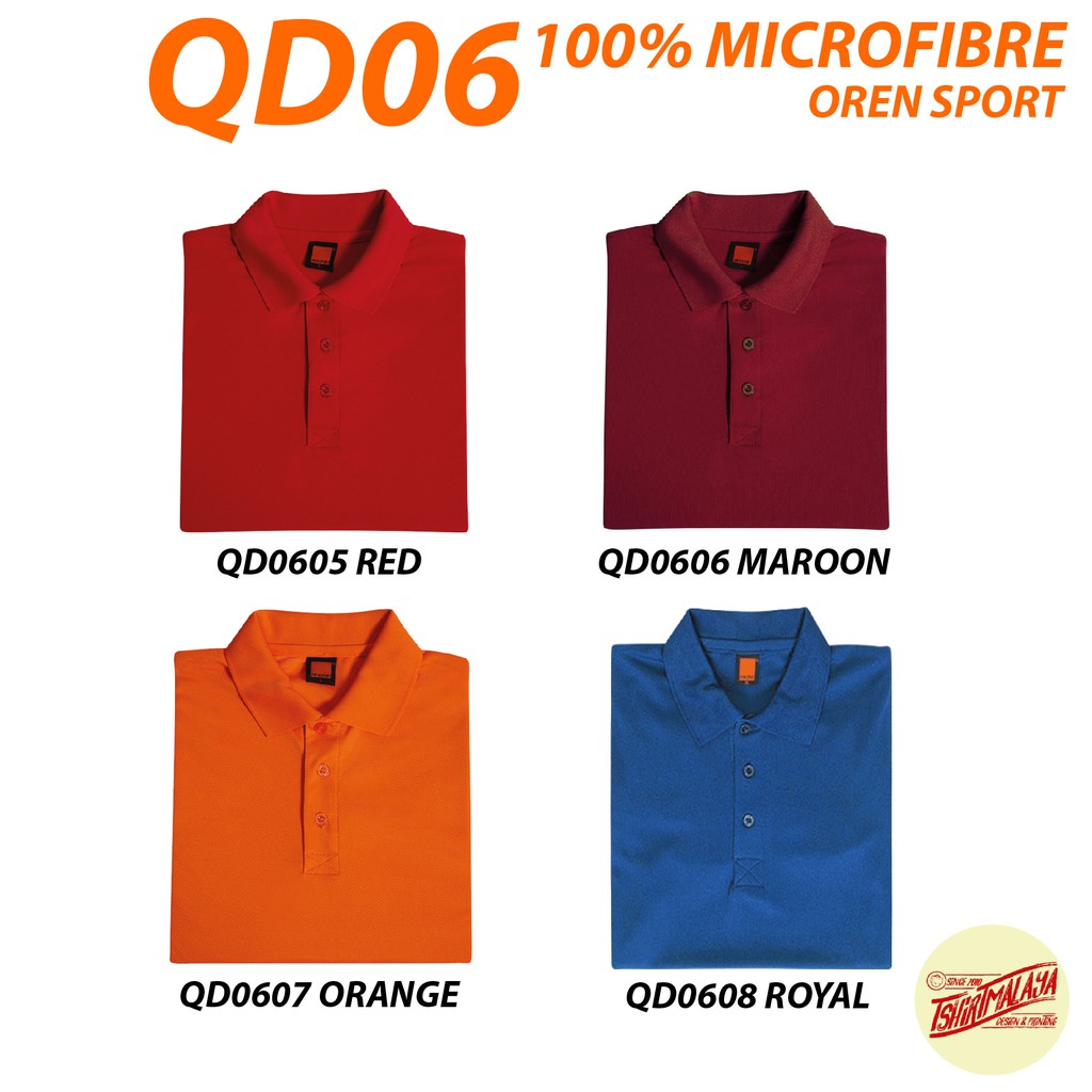 OREN SPORT QD06 Polo Quick-Dry Plain Sport Jersey Unisex - Red / Maroon ...