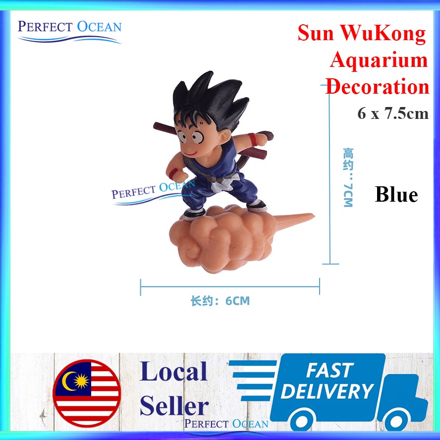 Sun WuKong Aquarium Decoration Floating Diver Goku Terapung Fish Tank ...