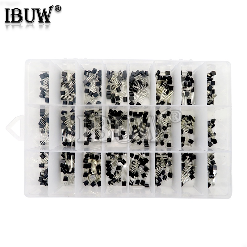 24Values TO-92 Transistor Assortment Assorted Kit BC327 BC337 BC517 BC547 BC548 BC549 2N2222 ...