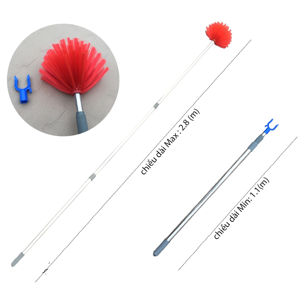 Exported elastic ceiling broom 2m8 3in1 long for ceiling sweeping ...