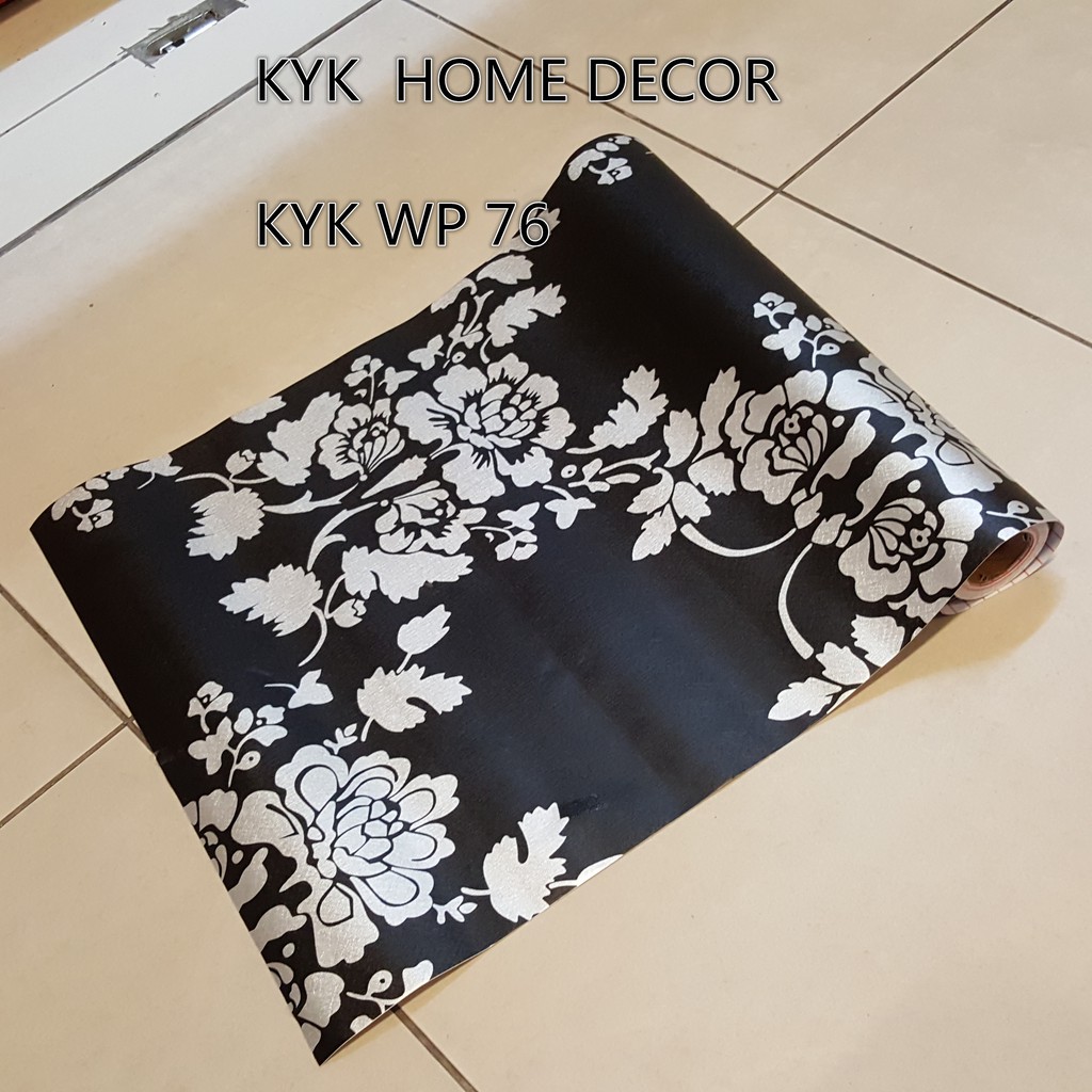 Bunga silver wallpaper sticker Kertas Dinding | Shopee Malaysia