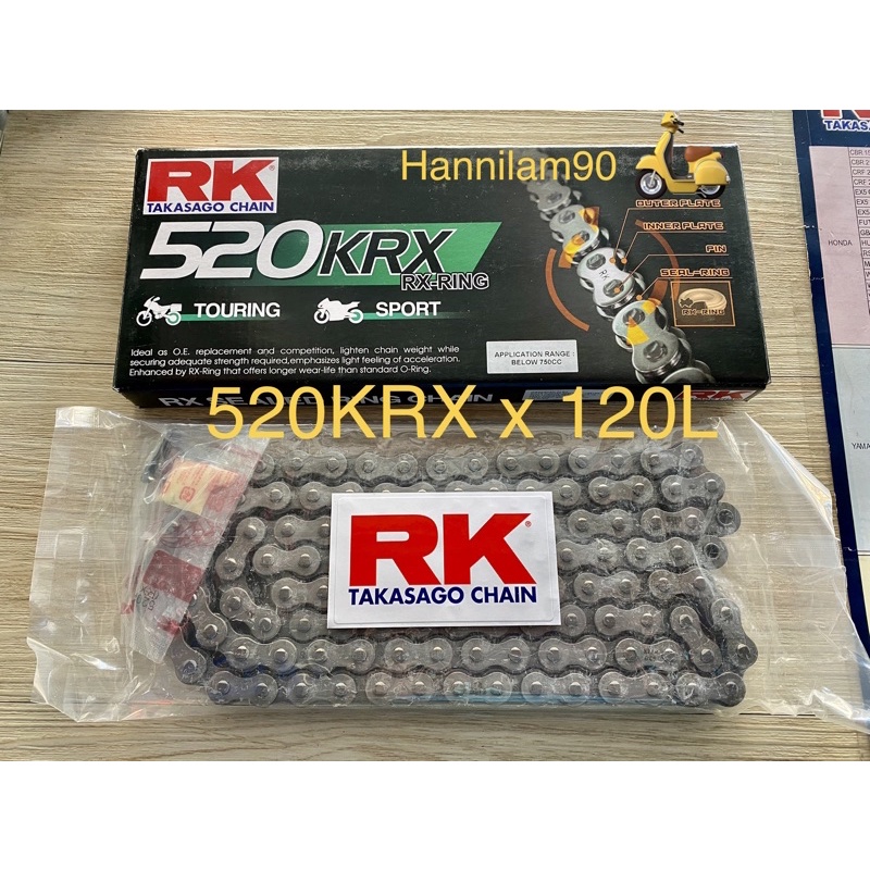 RK Chain X-Ring ( RK/ 520KRX ) 520 x 120L Original * Gold | Shopee Malaysia