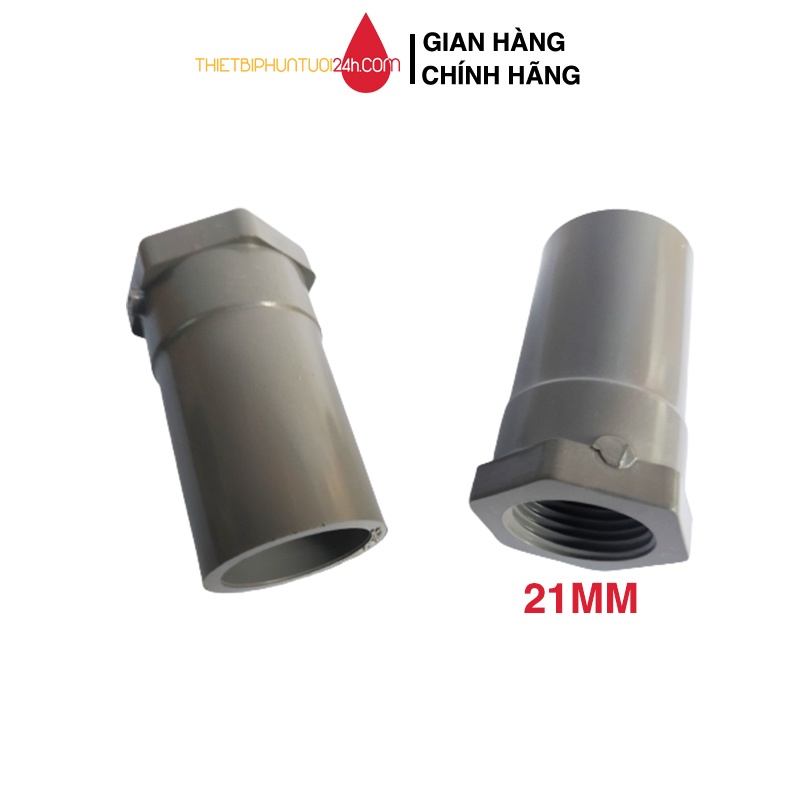 21mm internal thread PVC straight connector for attaching garden ...