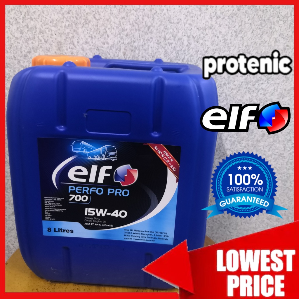 Elf Perfo PRO 700 15w-40 API CI-4/CH-4/SL (8L) Heavy Duty Diesel Engine ...