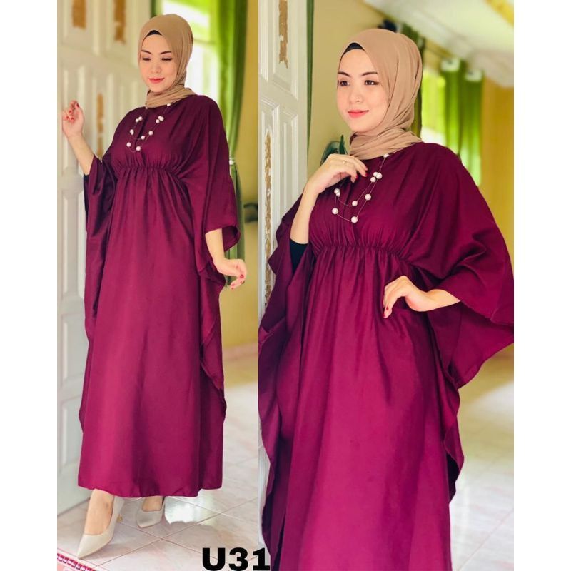 0baju kaftan Getah viral ironless baju kelawar baju raya | Shopee Malaysia