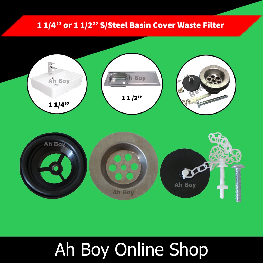 32MM / 40MM STAINLESS STEEL BASIN WASTE | SINK WASTE (1-1/4" / 1-1/2 ...