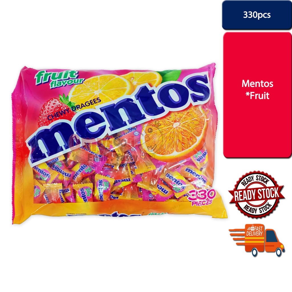 330pcs Mentos Chewy Dragees [Mint / Fruit / Grape / Sour Mix][OmyFood ...