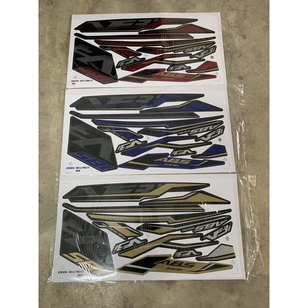 Stiker Sticker Body Stripe Cover Set (4) SYM VF3I 185 LE PRO | Shopee Malaysia
