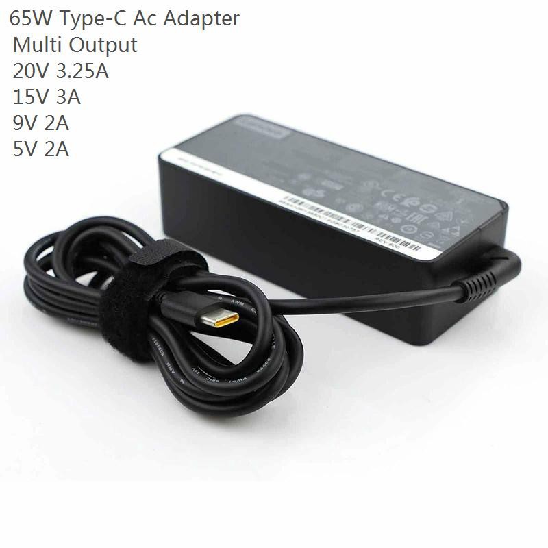 Genuine 65W 20V 3.25A Type-C Charger for LENOVO ThinkPad X390 / E480 ...