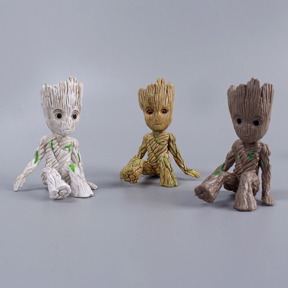 Creative sitting Groot office car decoration flower pot potted small ...