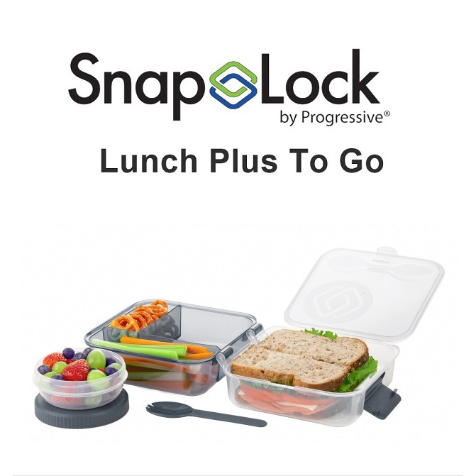 Snaplock by Progressive Lunch Plus To Go with Compartment BPA Free with ...