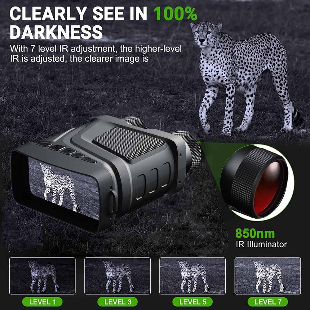 R12 Infrared Binoculars Night Vision Device 1080P HD 5X Digital Zoom ...