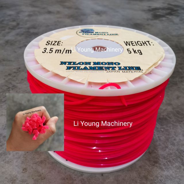 Super Heavy Duty 5KG Nylon Trimmer Line Triangle Pink (Tali Mesin Rumput Tiga Segi) | Shopee ...