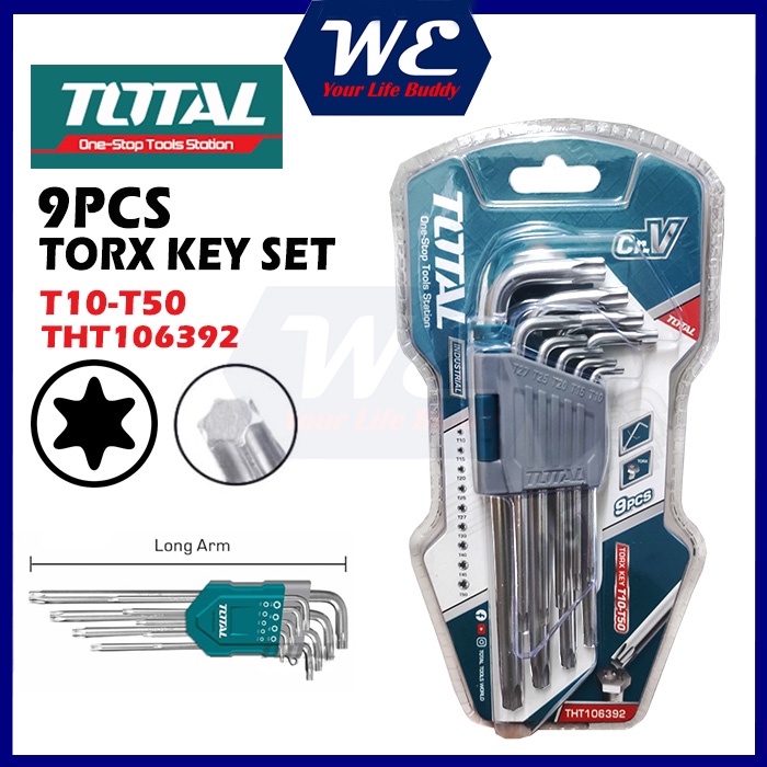 [100% ORIGINAL] TOTAL HEAVY DUTY TORX KEY WRENCH SET / ALLEN KEY SET ...