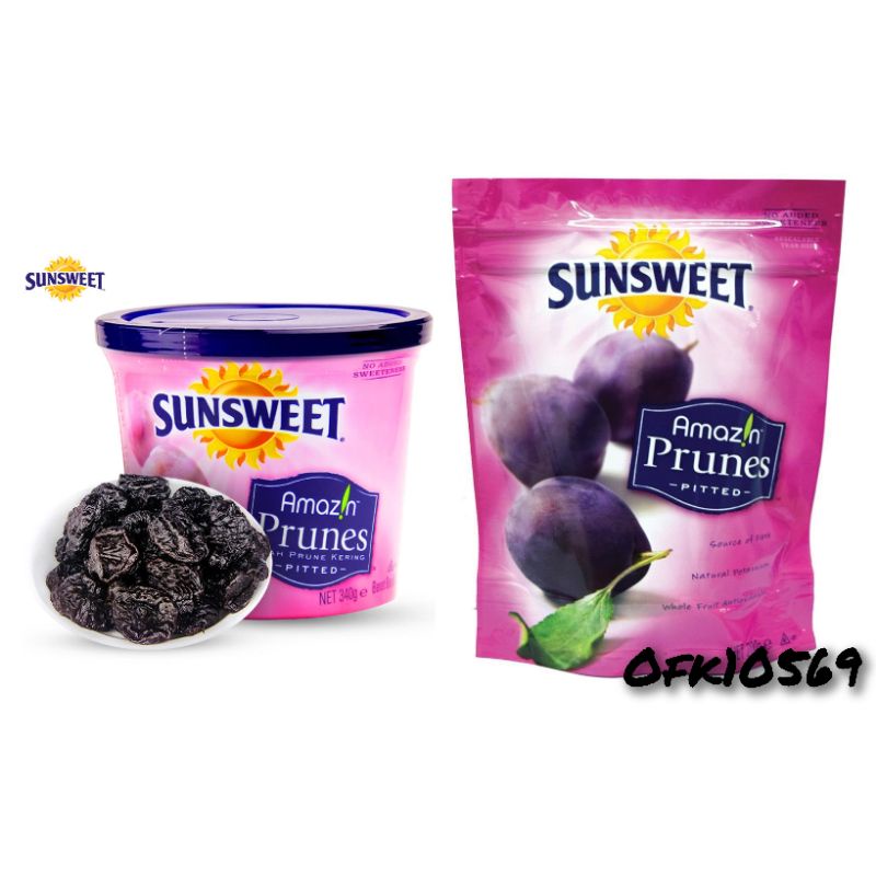 SUNSWEET Amazin Prunes Pitted 去核蜜饯李子干 200GM in pack / 340GM in tube | Shopee Malaysia