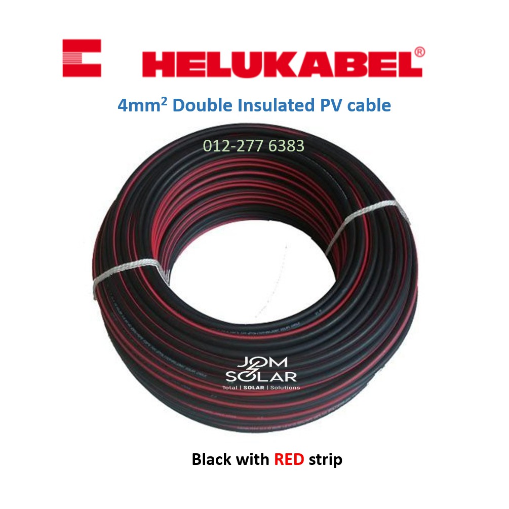 Solar DC Cable 20 Meter- 4mm2 RED - Double Insulated - Ready Stock ...