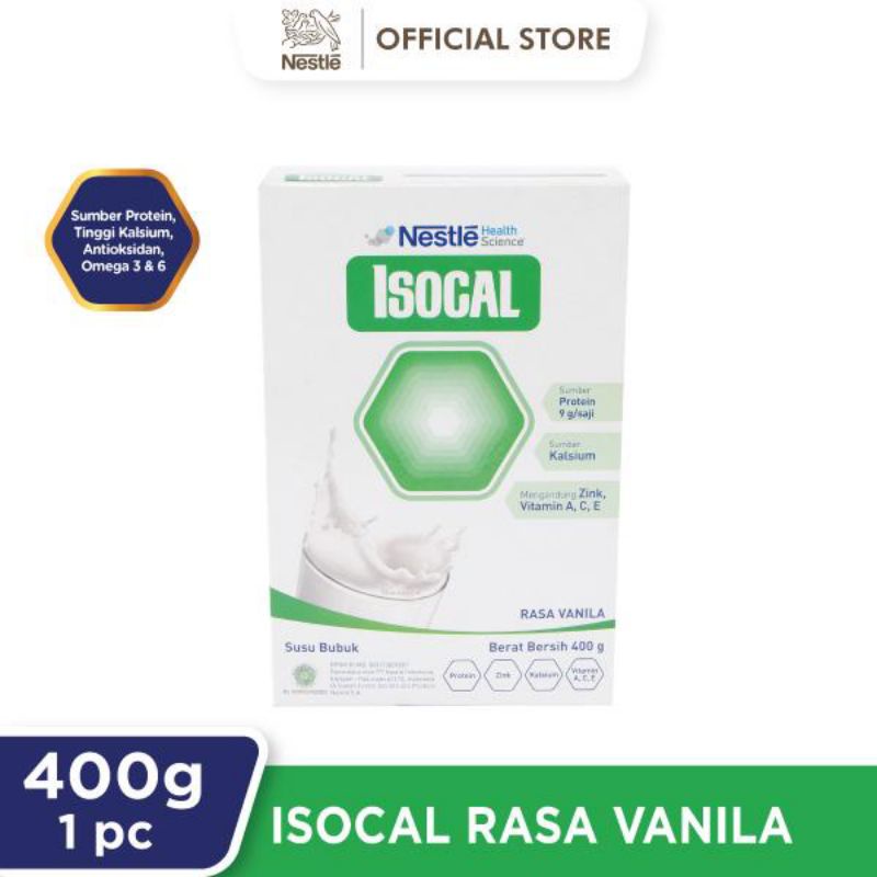 Nestle ISOCAL Vanilla Family Milk Powder 400g Box | Shopee Malaysia