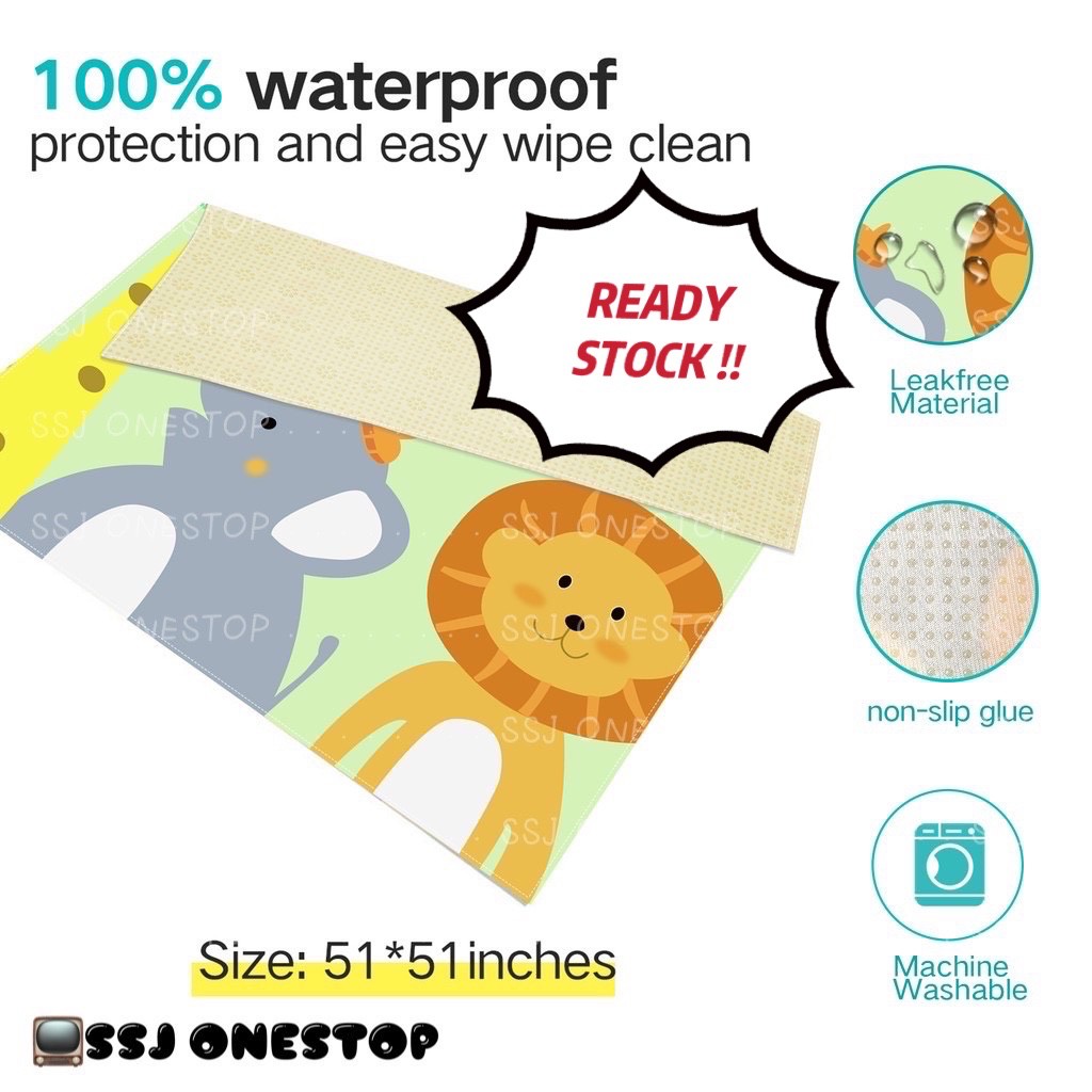 Cute Highchair Splash Mat Non-Slip Baby Splat Mat for Under High Chair ...