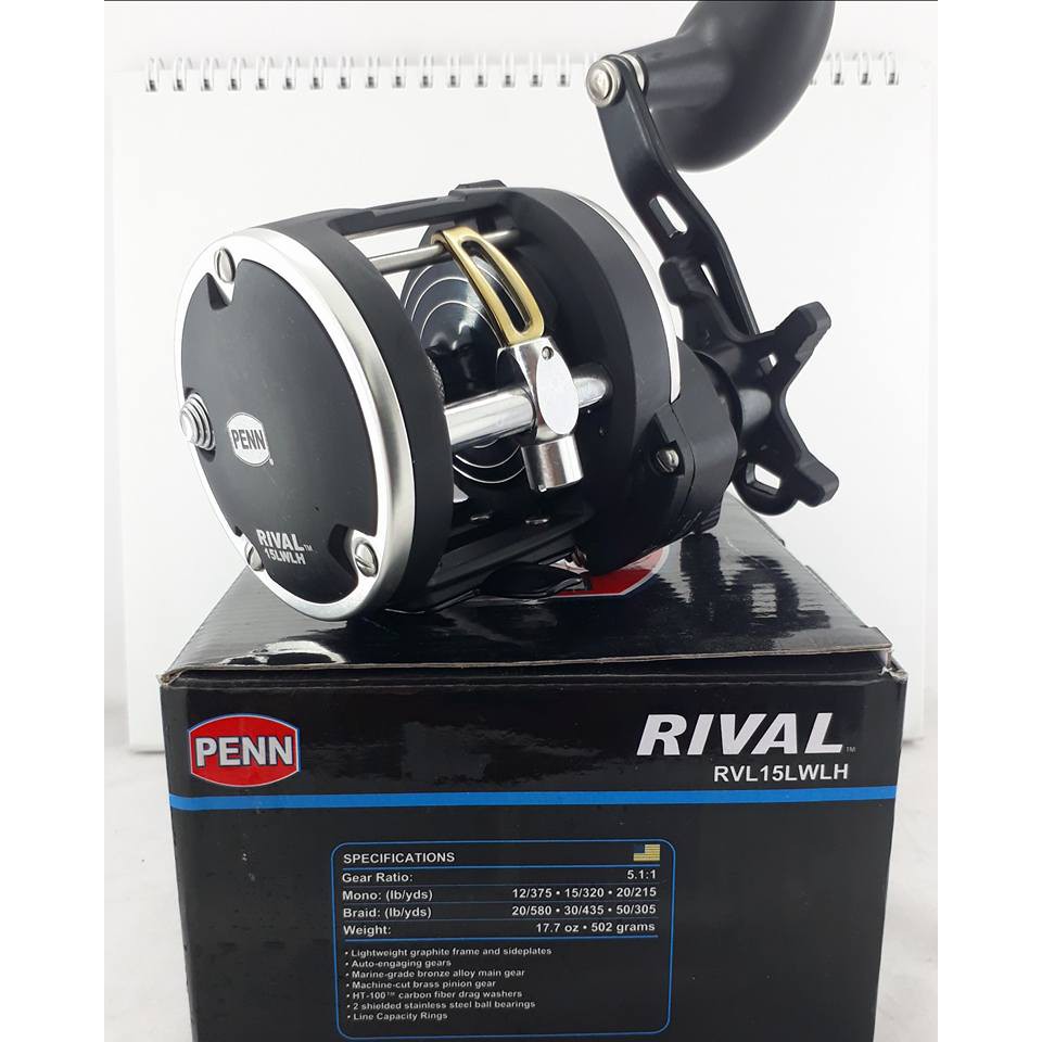 PENN RIVAL LEVEL WIND RVL15LWLH (LEFT) CONVENTIONAL REELS | Shopee Malaysia