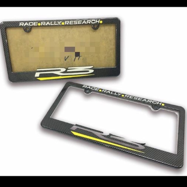 R3 3D Car Number Plate Frame License Plate In Black / Carbon Color With ...