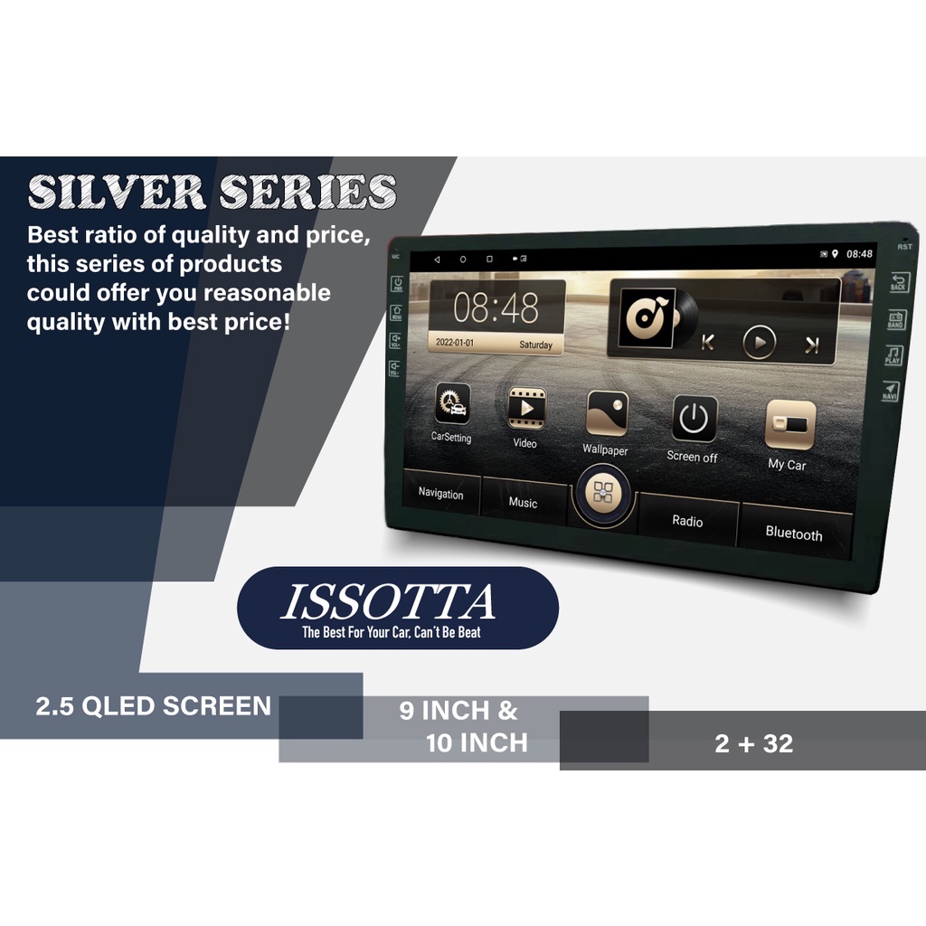 ISSOTTA 2GB RAM 32GB ROM ANDROID CAR PLAYER 4G SIM/ BUILT IN DSP 32EQ ...