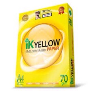 Ik Yellow A4 paper 450’s (70gsm) (10 Ream/Box) / Kertas A4 Ik yellow ...