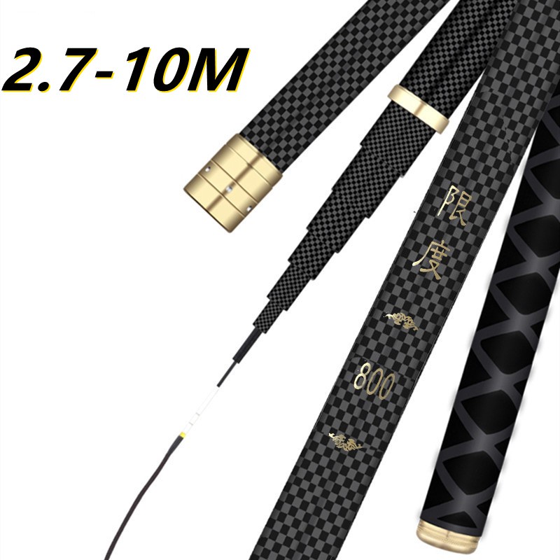 Super Light Hard Carbon Fiber Hand Fishing Pole Telescopic Fishing Rod ...