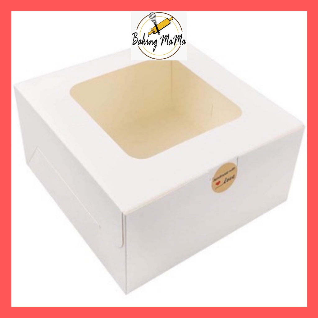 Square window cake box/Cake box with window/Kotak cake | Shopee Malaysia