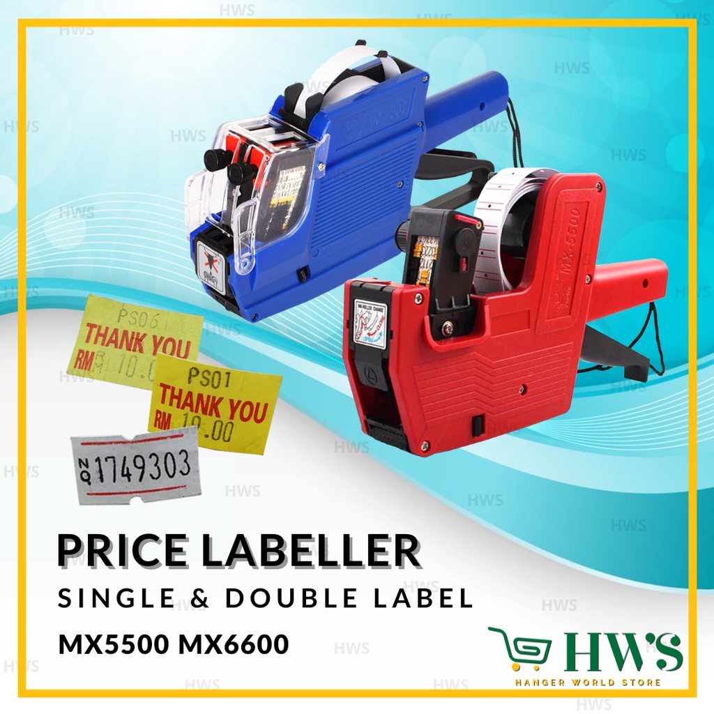 HWS PRICE LABELLER MACHINE MX-5500 MX-6600 / PRICE GUN LABEL | Shopee Malaysia
