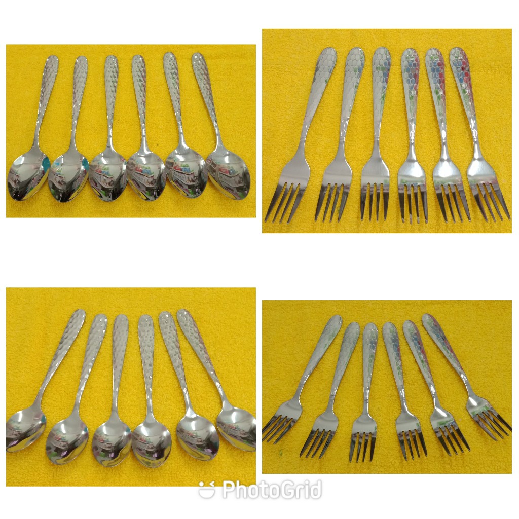 Sudu/gerpu/sudu teh/garpu teh (tahan karat dan tebal 6pcs) | Shopee ...