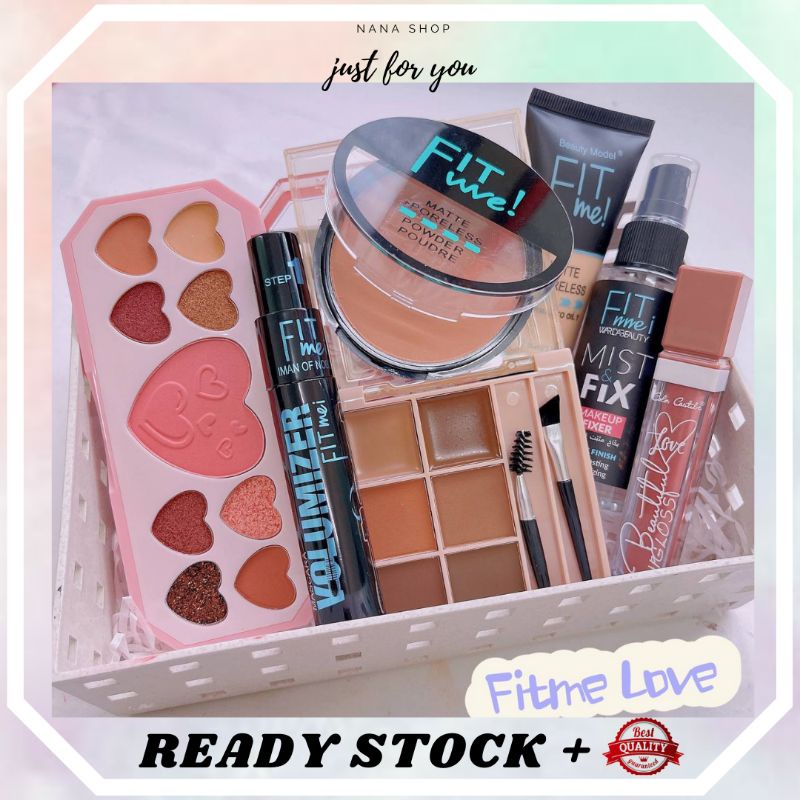 (NEW AVAILABLE STOCK) SET FITME LOVE SET MAKEUP BAJET LENGKAP SET MEKAP ...