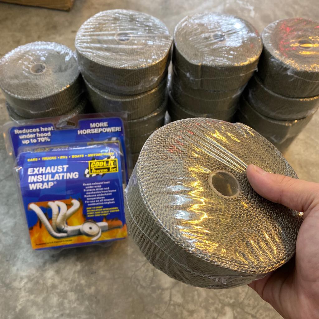 Cool It Exhaust Thermo Wrap exhaust 1 roll 10 meter titanium brown ...