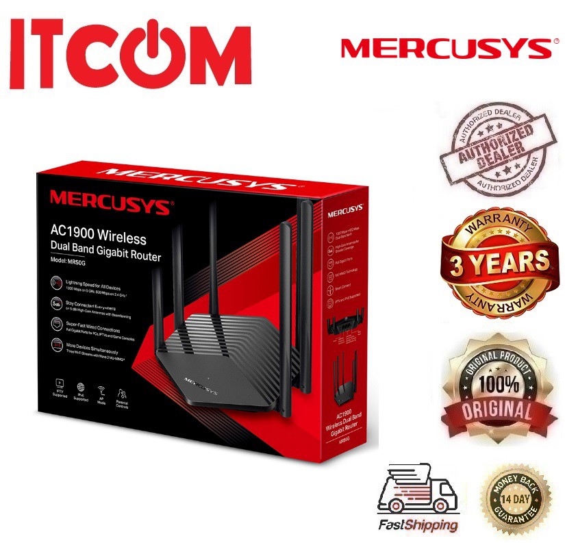 MERCUSYS WIFI DUAL BAND AC1900 GIGABIT ROUTER (MR50G) | Shopee Malaysia
