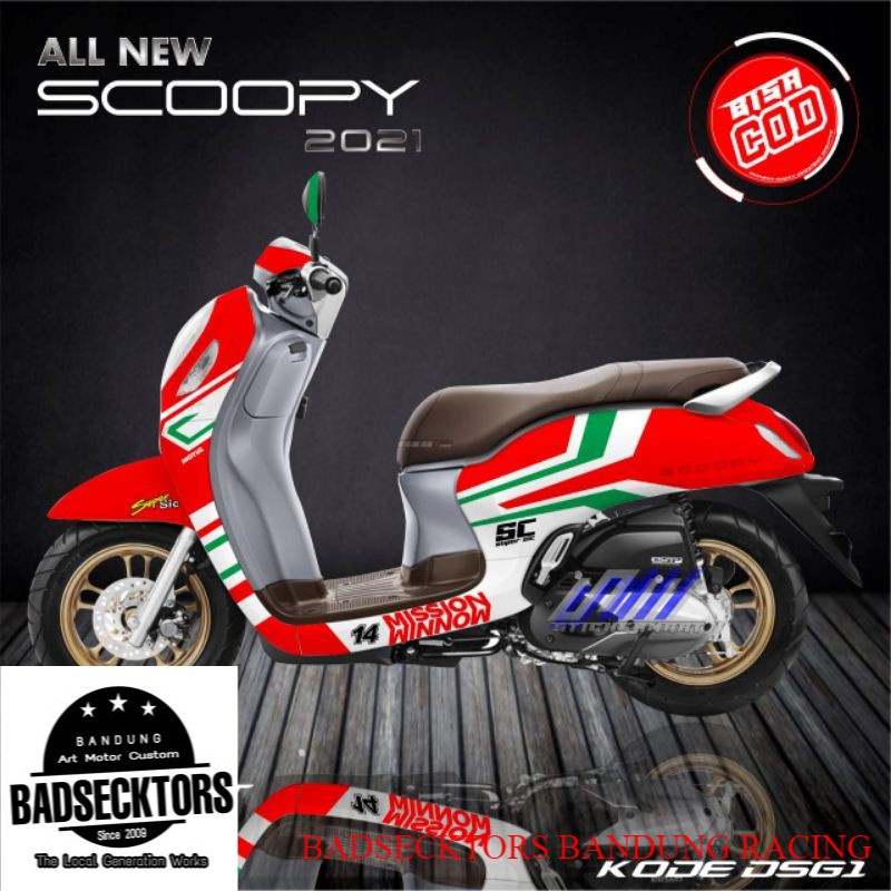 Scoopy Decal All new full body sticker striping custom variations of ...