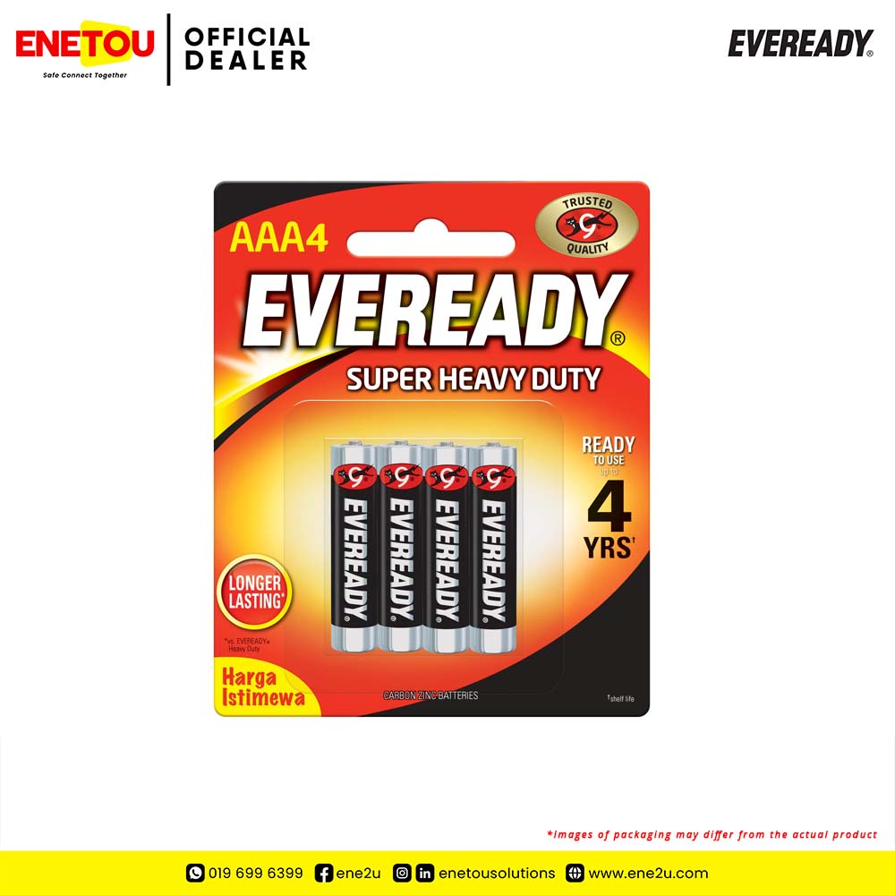 [4PCS/CARD] EVEREADY AAA SUPER HEAVY DUTY BATTERY (ORIGINAL) | Shopee ...