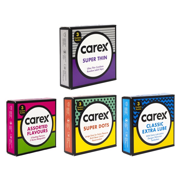 KAREX CAREX ® Condom [Classic Extra Lube / Assorted Flavours / Super ...