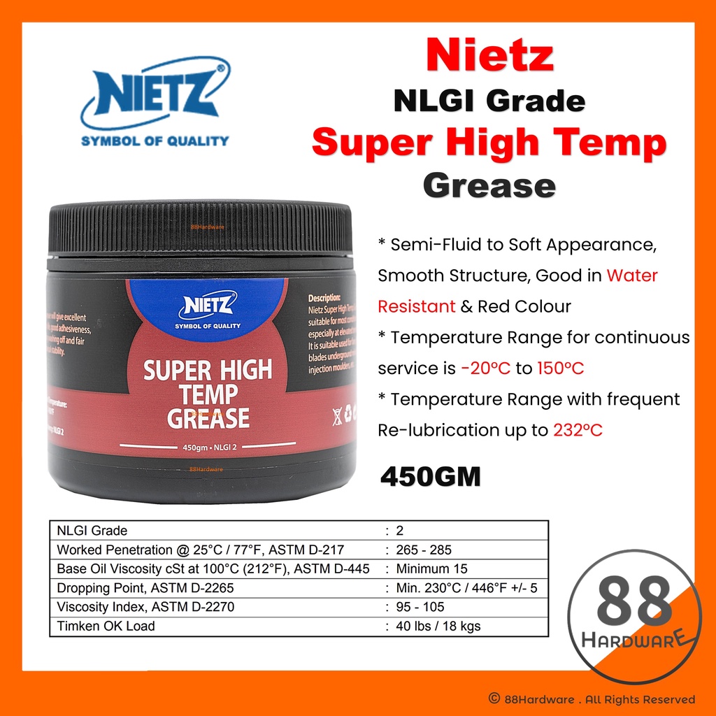 Nietz Heavy Duty Grease / Super High Temp Grease / minyak grease / high ...
