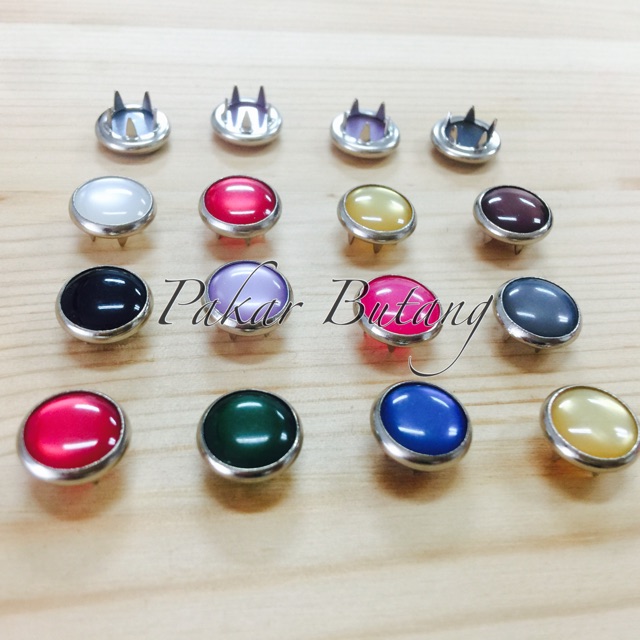 100sets Butang Katup Baju Melayu Pearl Snap Clip Buttons (11.5mm / 12mm ...